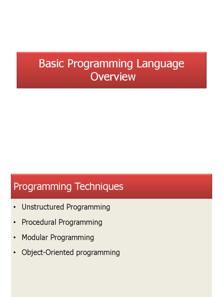 Basic Programming Language Overview | PDF | Class (Computer Programming) | Subroutine