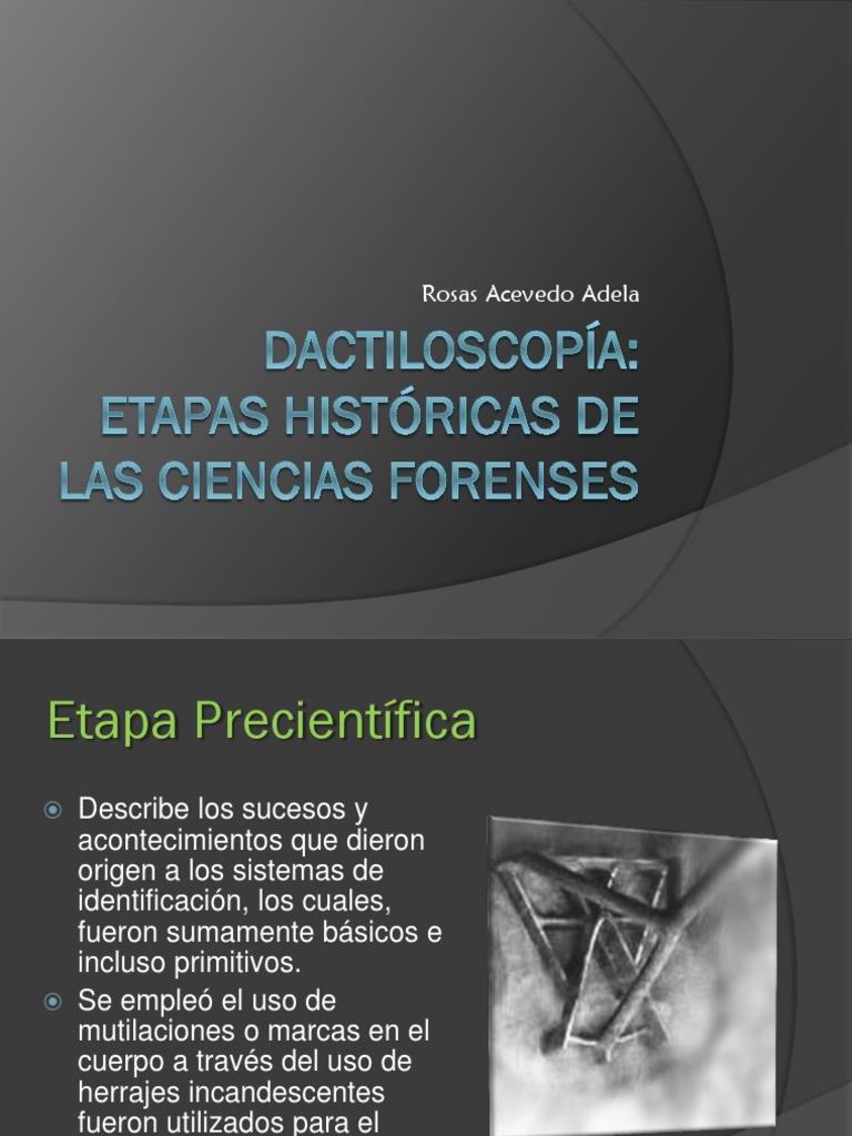 DACTILOSCOPÍA | PDF | Ciencia forense | Huella dactilar