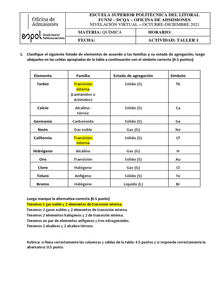 Taller 1-V2-CR | PDF | Sólido | Química Física