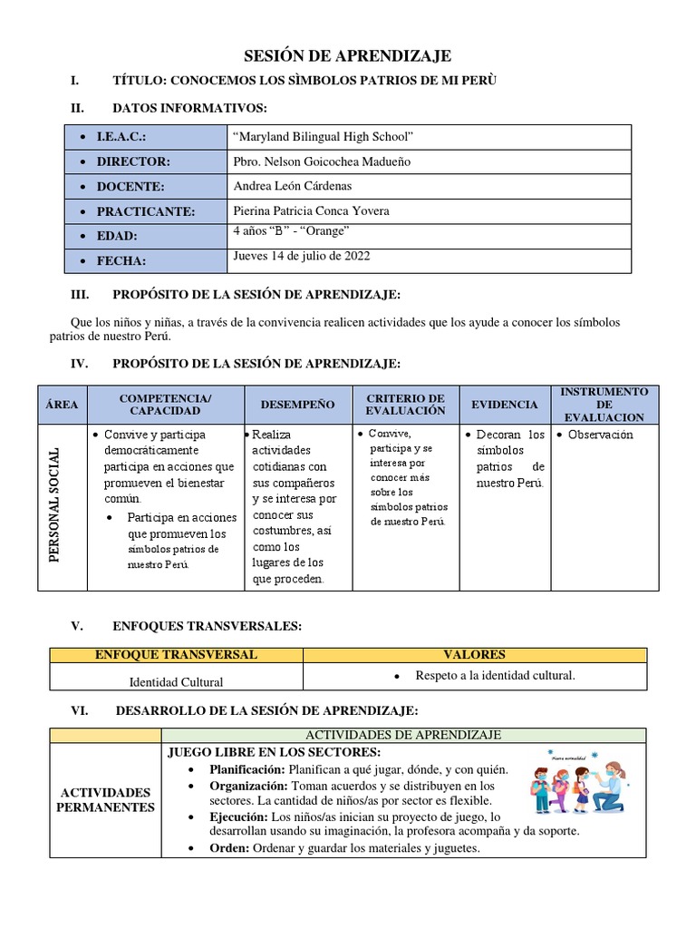 Sesión de Aprendizaje 5 - Conca Yovera | PDF | Evaluación | Aprendizaje