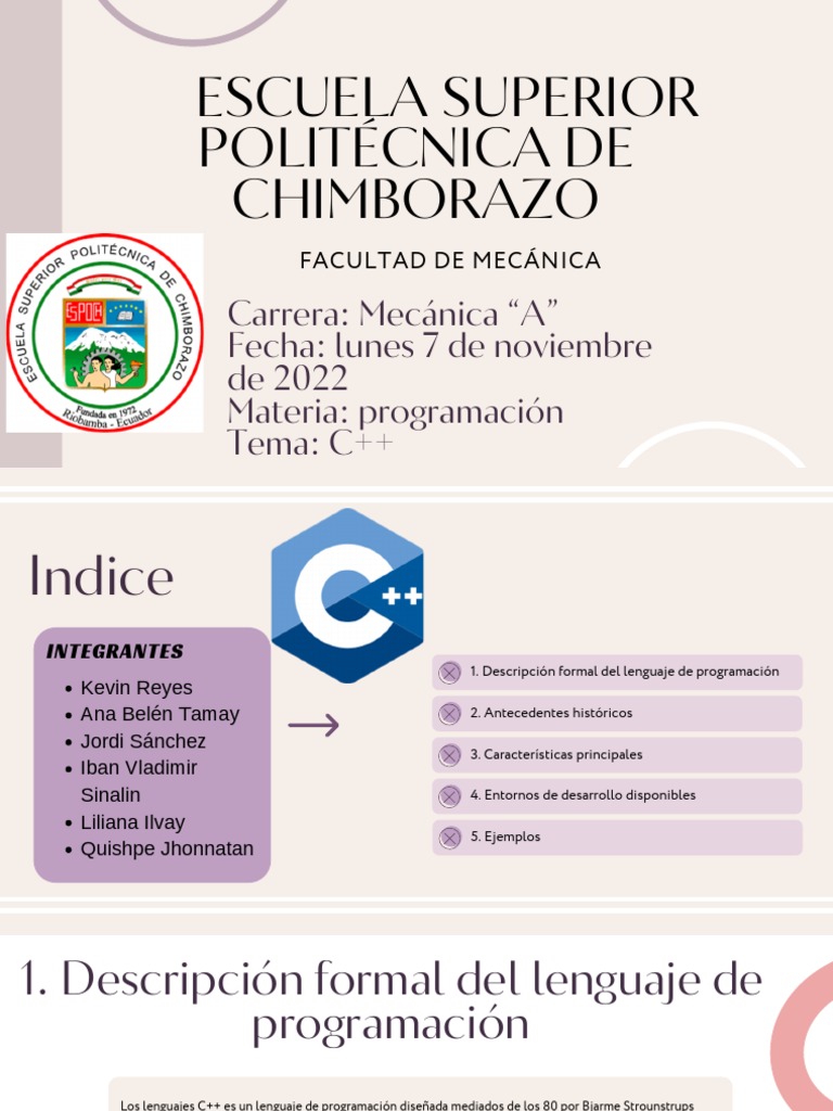 Investigación Formativa Tema C++ | PDF | Entorno de desarrollo integrado | C