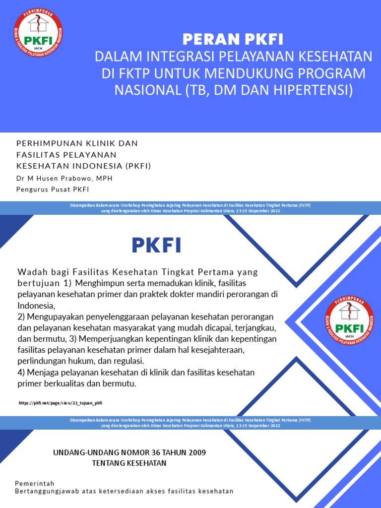 Peran PKFI Dalam Integrasi Program TB, DM Dan HIpertensi | PDF
