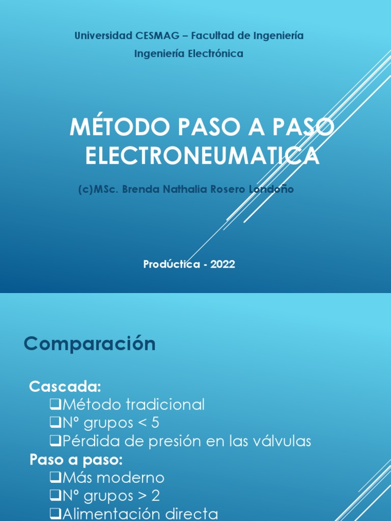 Método Paso A Paso - Electroneumatica | PDF | Relé | Componentes eléctricos