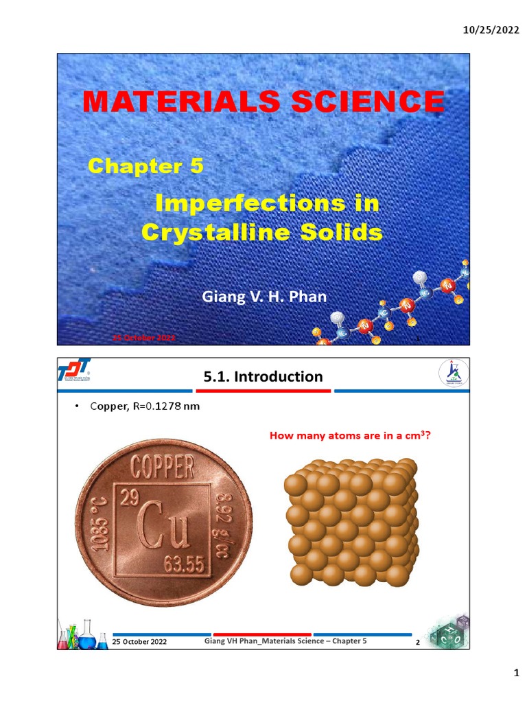 Crystalline Defects in Materials | PDF | Young's Modulus | Deformation (Engineering)