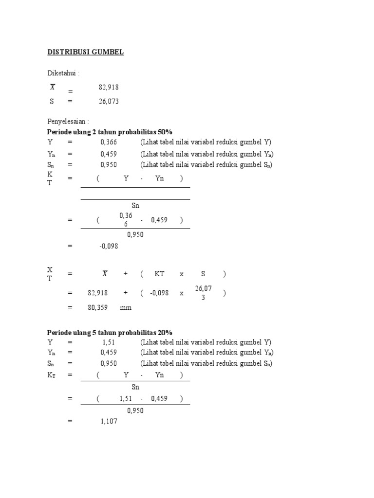 Distribusi Gumbel | PDF