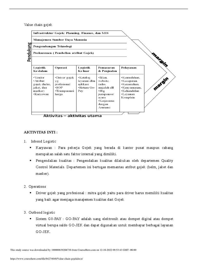 Value Chain Gojek | PDF