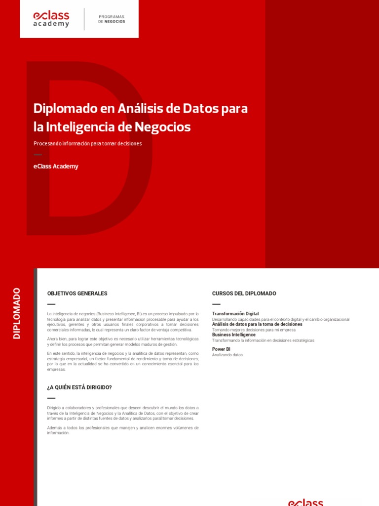 Diplomado en Análisis de Datos para La Inteligencia de Negocios ... Diplomado en Análisis de Datos para La Inteligencia de Negocios ...