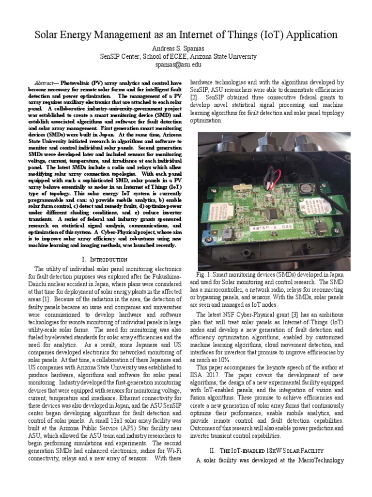 IoT-Enabled Solar Energy Management | PDF | Internet Of Things ...
