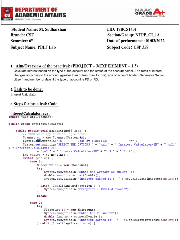 Exp-1.3 19BCS1431 | PDF | Computing | Software Engineering