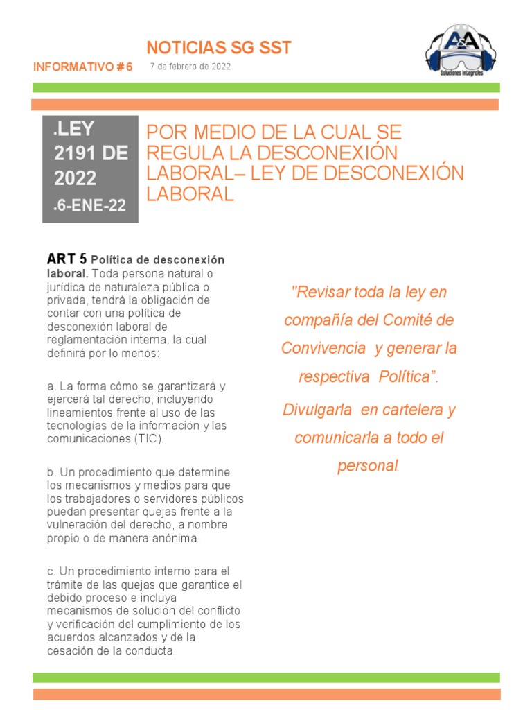 Informativo #6 | PDF | Negocios | Derecho