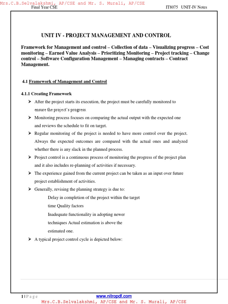 It8075 SPM Unit IV | PDF | Business