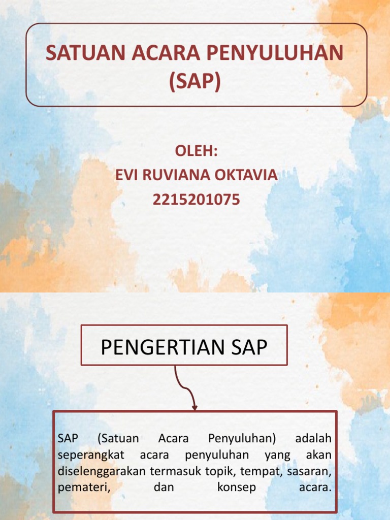 Evi Ruviana Oktavia - PPT Sap | PDF