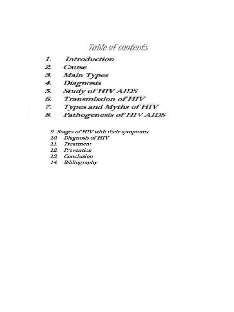 AIDS Investigatory Project Class 12 | PDF