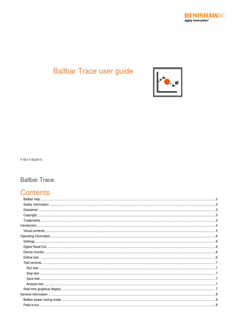 Ballbar Trace User Guide | PDF | Trademark | Software