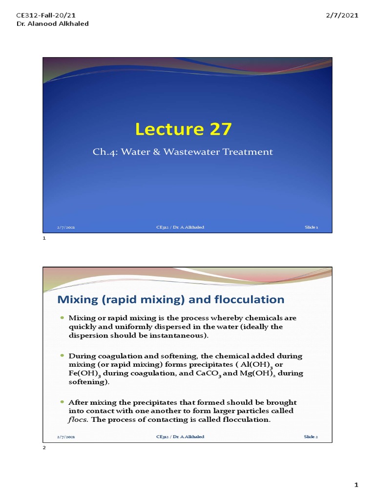 CE312 Lecture2728 Fall 20-21 | PDF | Chemistry | Chemical Engineering