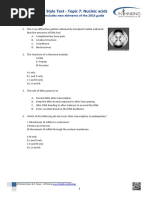 SBI4U - Unit 1 Practice Test - ANSWERS | PDF | Enzyme | Fat