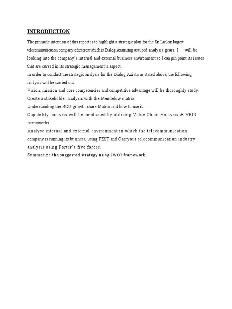 Business Strategy Assignment | PDF | Strategic Management | Competitive ...