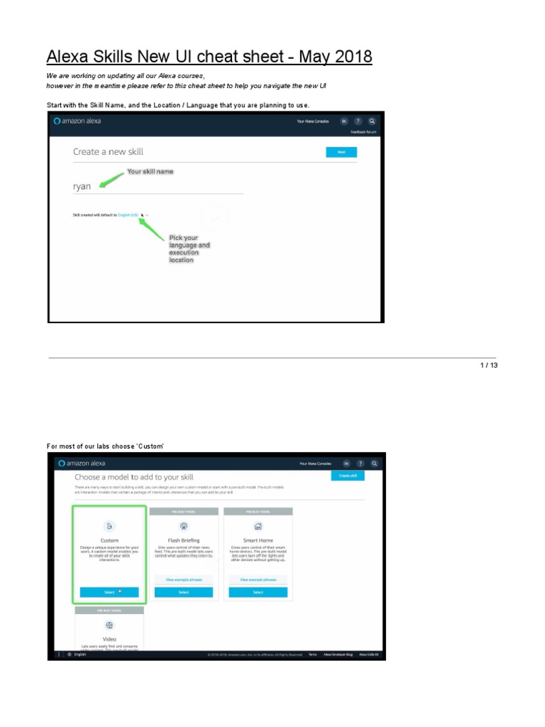 002 Alexa Skill - New UI Cheat Sheet - Alexa Skill - New UI Cheat Sheet ... 002 Alexa Skill - New UI Cheat Sheet - Alexa Skill - New UI Cheat Sheet ...