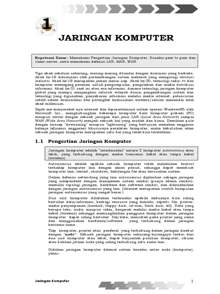 Pengantar Jaringan Komputer1 | PDF | Bisnis | Komputer