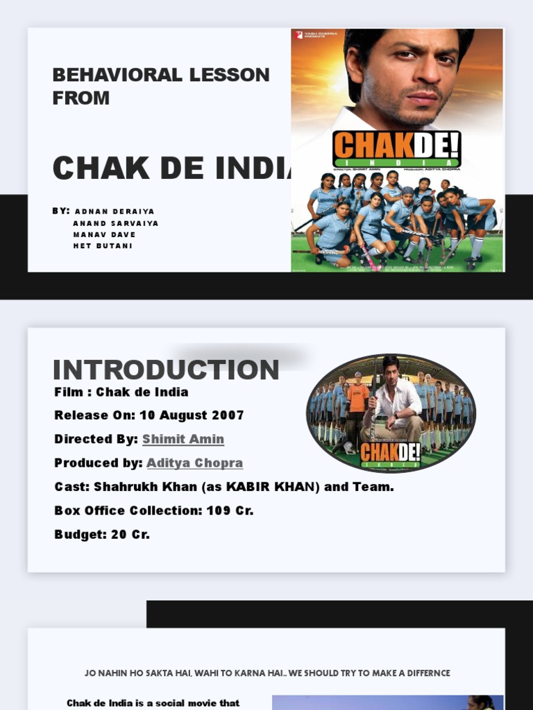 Behavioral Lesson From Chak de InidA | PDF | Motivation | Motivational