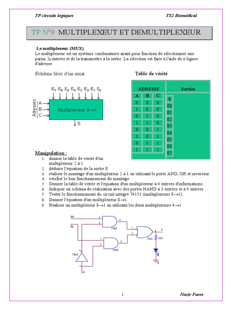TP Circuits Logiques Biomédicaux | PDF | Échecs | Théorie (échecs)