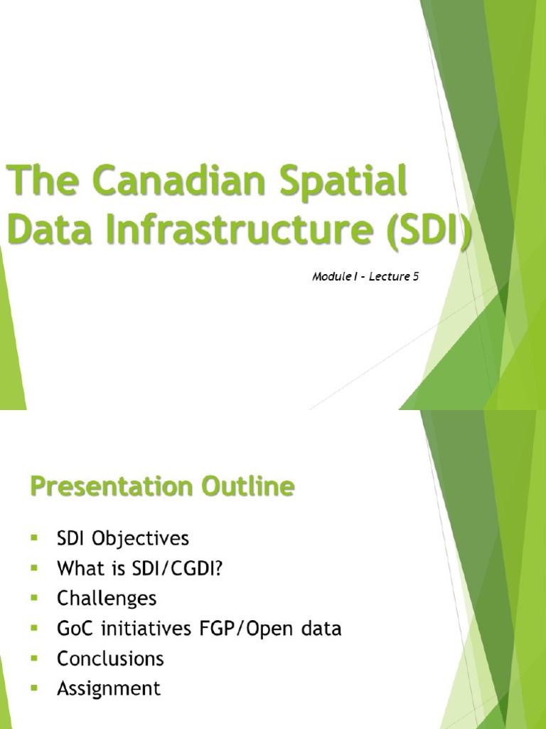 SDI Module I - Canadian SDI | PDF