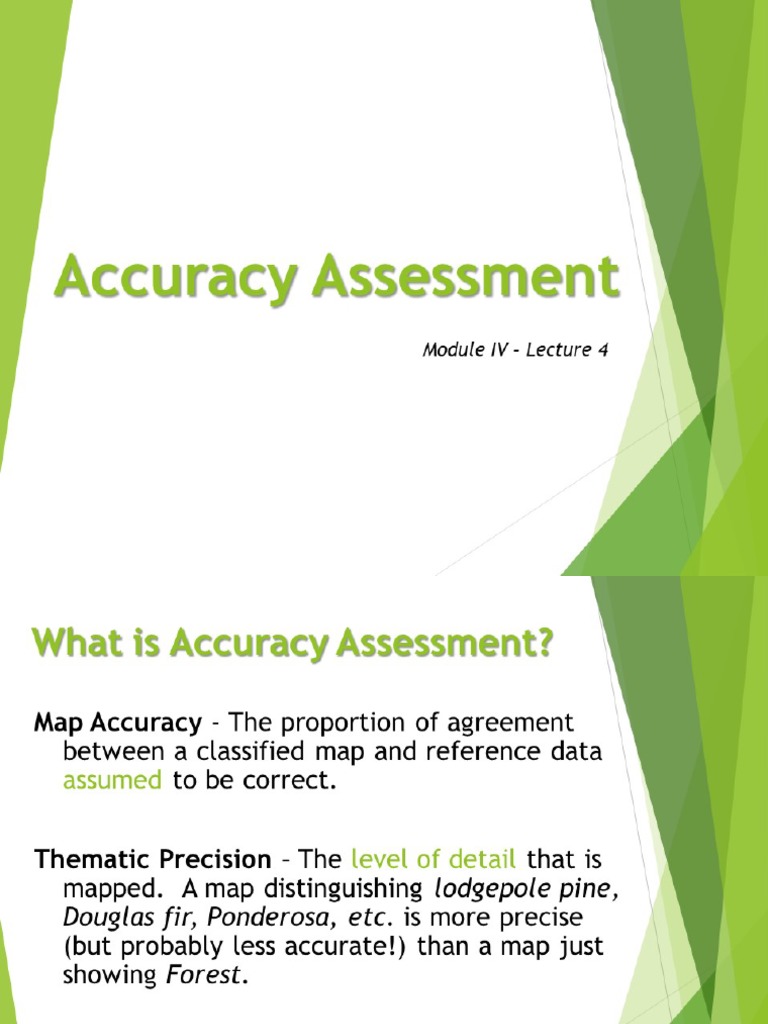 SDI Module IV - Accuracy Assessment | PDF