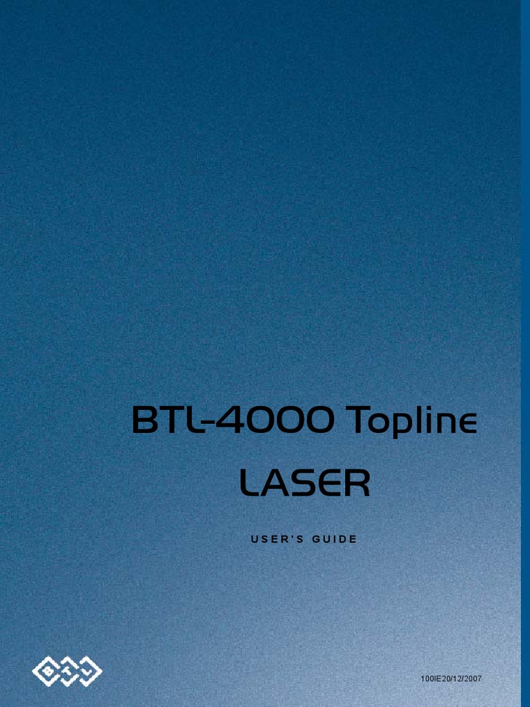 BTL Laser 4000 Topline - User Manual | PDF | Laser | Laser Diode