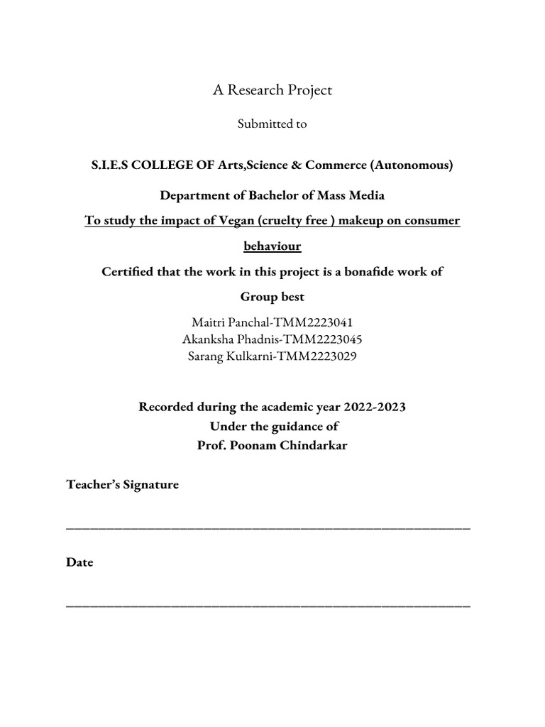 Consumer Behaviour Research | PDF | Veganism | Survey Methodology