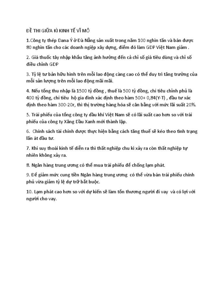 ĐỀ-THI-GIỮA-KÌ-KINH-TẾ-VĨ-MÔ | PDF
