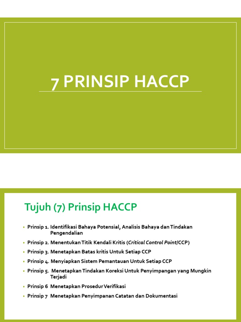 Materi Ppt Haccp Bagian 2 Pdf