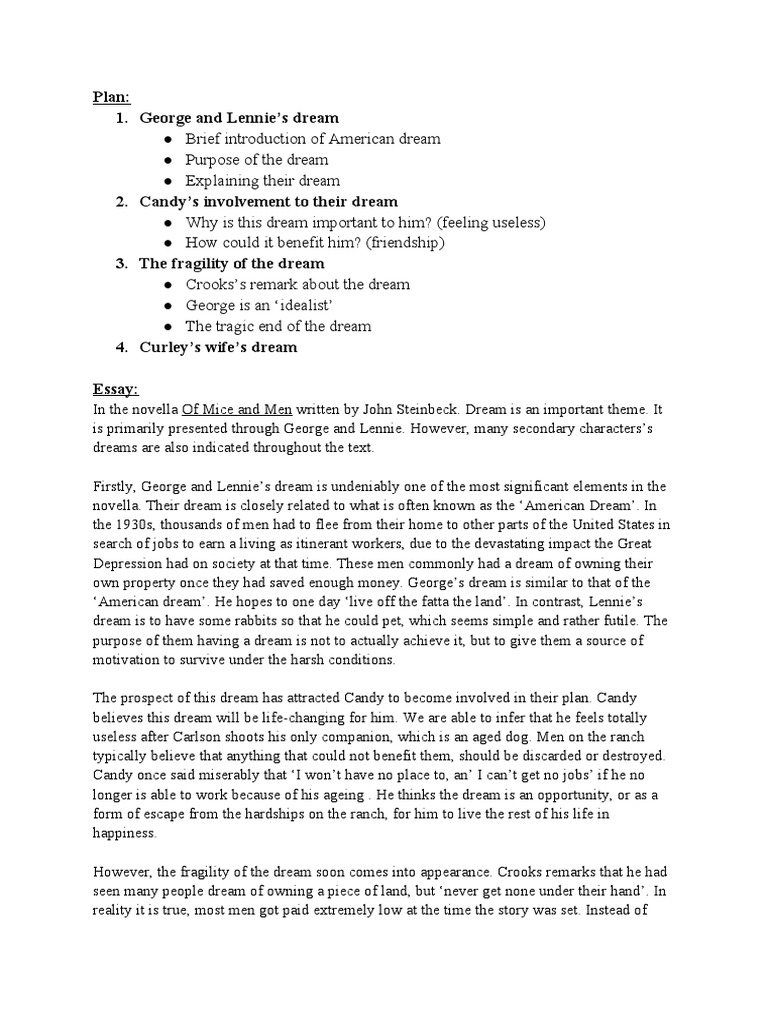 Essay On Dreams OMAM | PDF