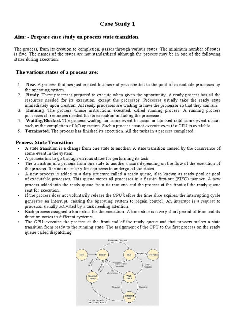 CASE STUDY AOS | PDF | Scheduling (Computing) | Process (Computing)