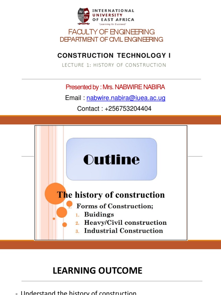 Lecture 1 - History of Construction | PDF