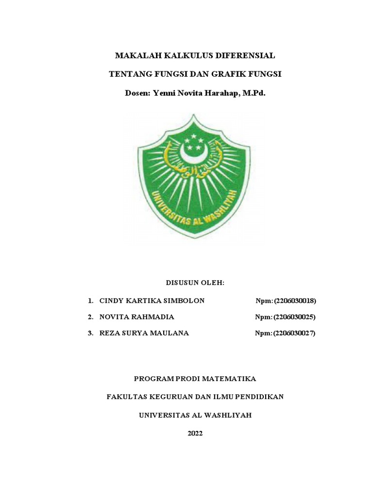 Makalah Fungsi Dan Grafik Fungsi Kalkulus | PDF