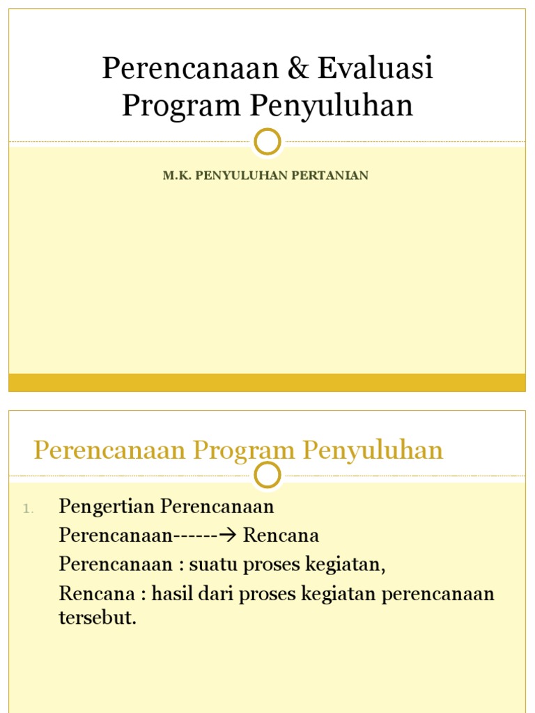 MODUL-14 (Penyusunan Program Penyuluhan) | PDF