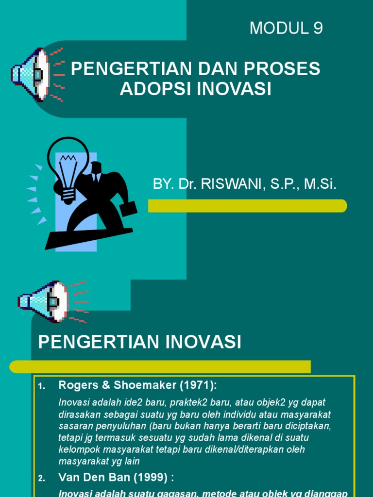 Modul-9 (Pengertian Proses Adopsi Inovasi) | PDF