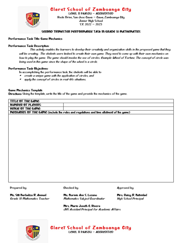 g10 Second Trim PT Worksheet | PDF | Cognitive Science | Education Theory
