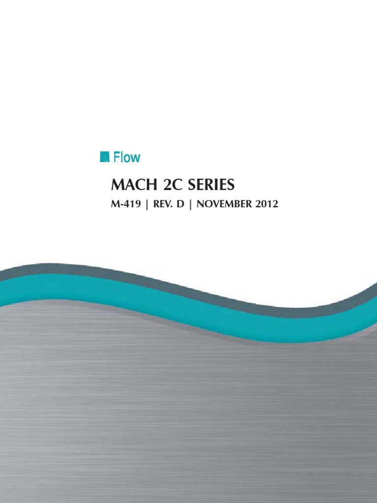 M 419 Mach 2c Rev. D December 2012 | PDF | Pump | Water