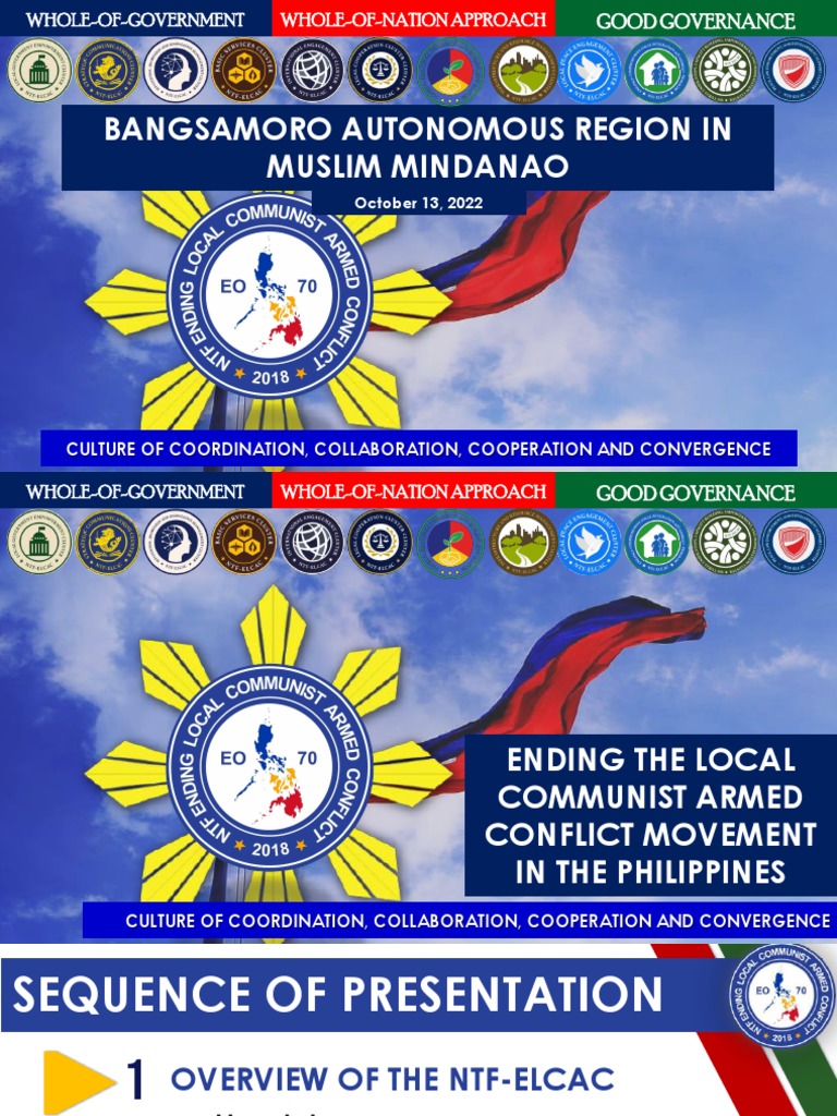 EO70 Briefing For BARMM As of 13 Oct 22 | PDF | Government | Philippines