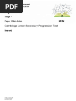 Progression Test Stage 7 English 2024 p2 QP PDF | PDF