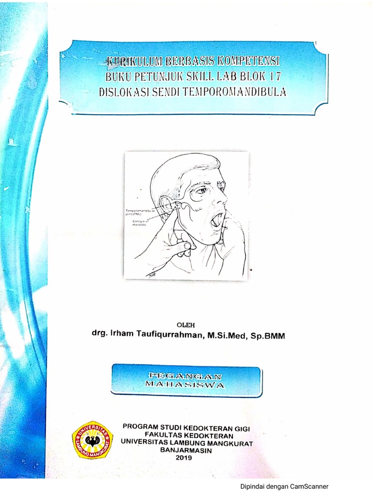 Buku Skill Lab Dislokasi Sendi TMJ Blok 17 | PDF