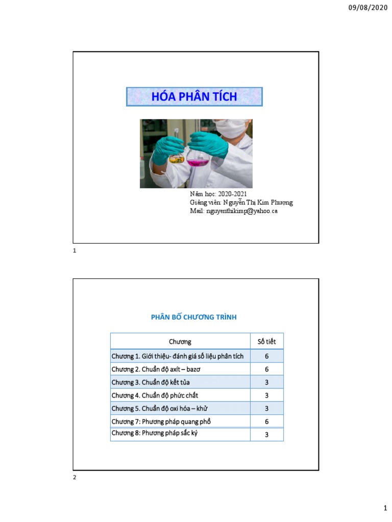 TDT Chuong 1 Dai Cuong Hoa Phan Tich | PDF