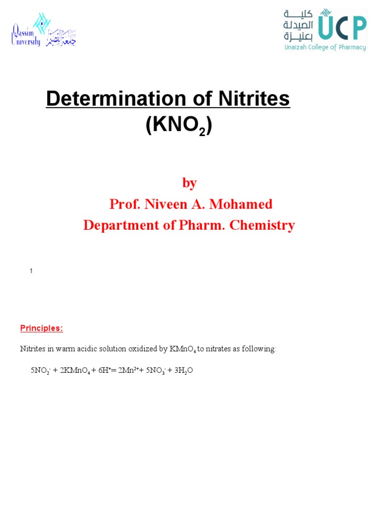 Lab 11 Determination of Sod. Nitrite | PDF | Cooking, Food & Wine