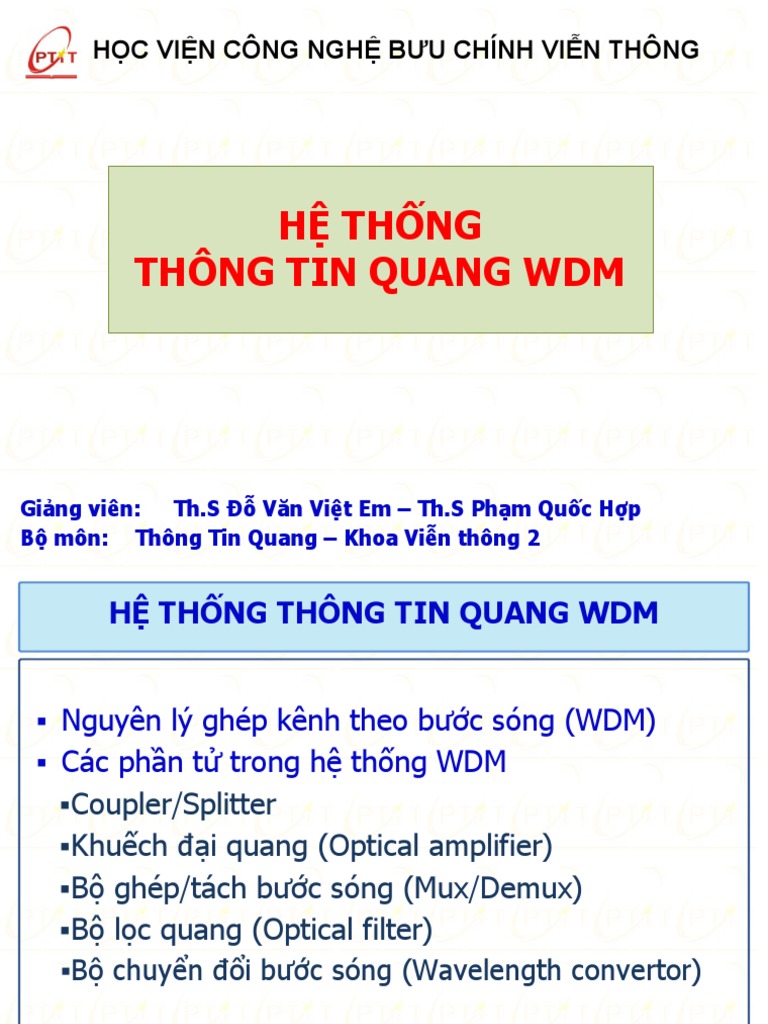 0.2. Hệ thống thông tin quang WDM | PDF