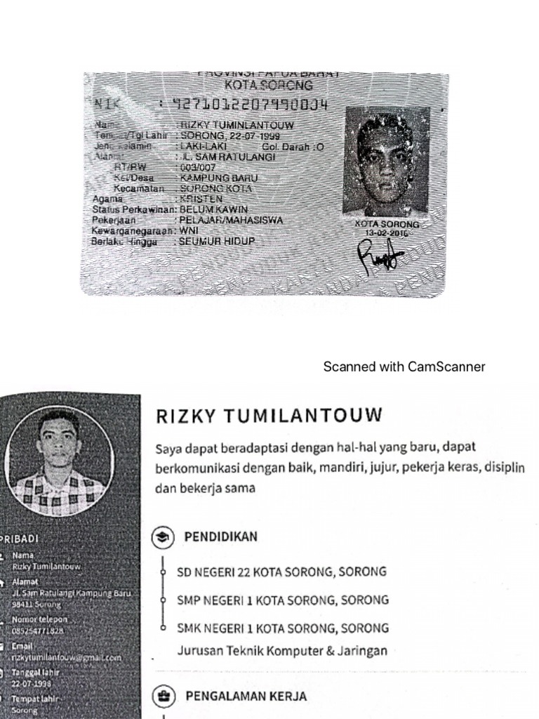 CV - Rizky Tumilantouw | PDF