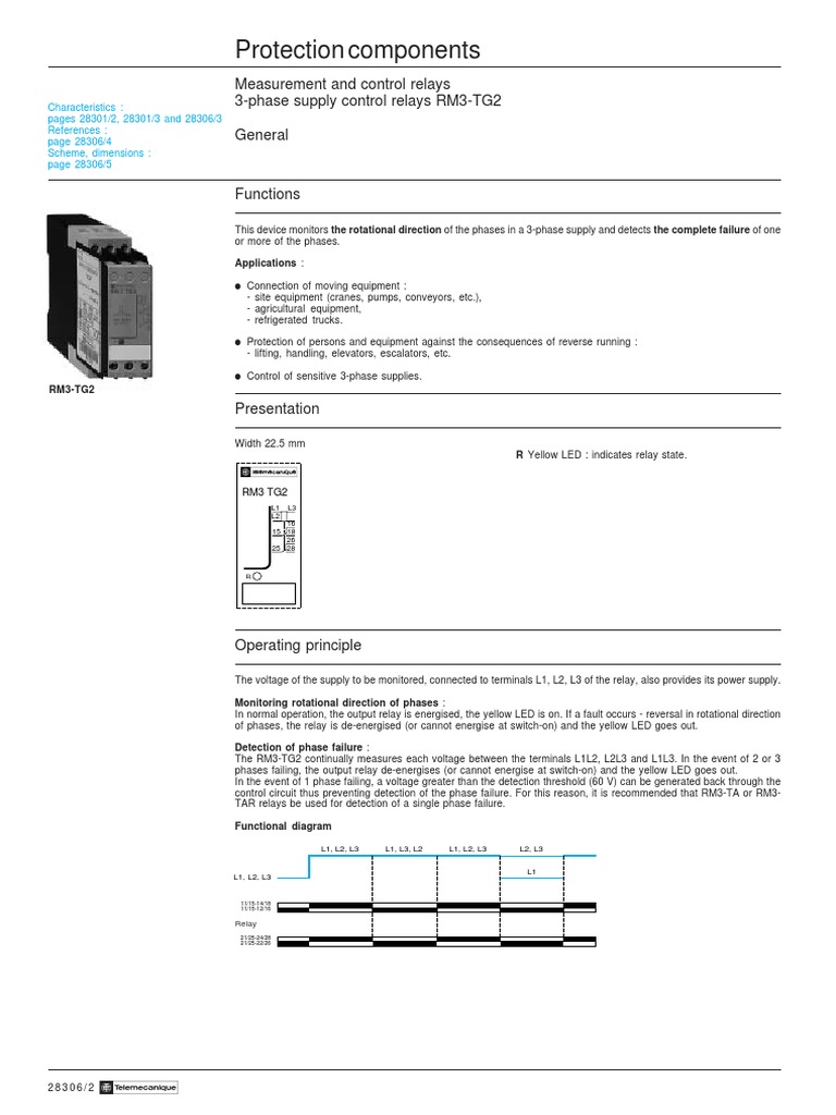 Protection Components: Measurement and Control Relays 3-Phase Supply ...