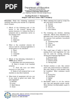 Diagnostic Test TLE 7 | PDF | Agriculture | Area