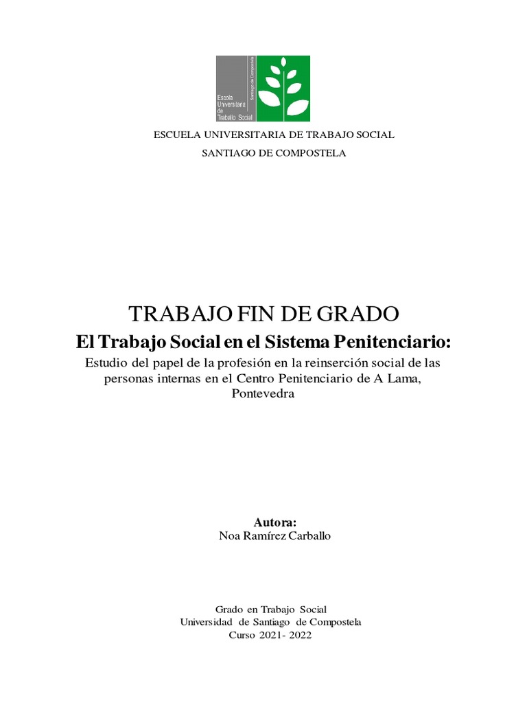 TFG Definitivo Proyecto de Investigación | PDF | Correcciones | Prisión
