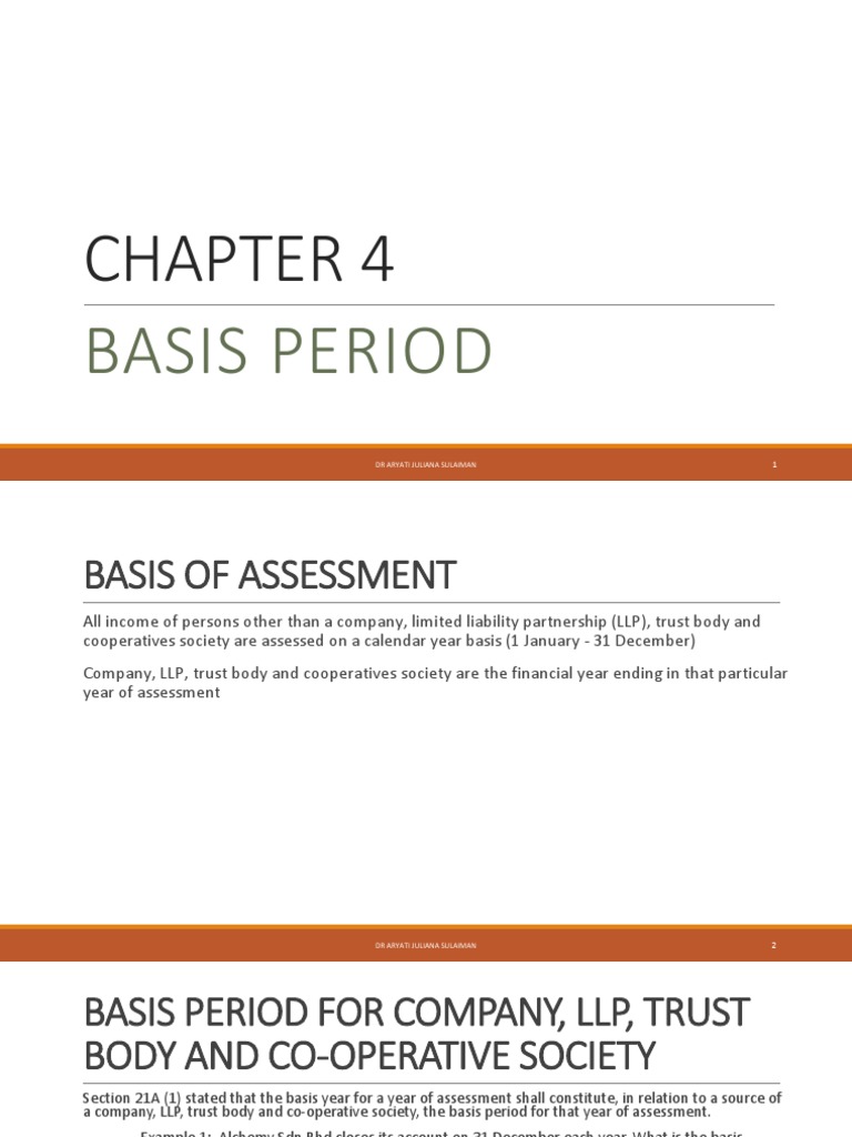 C4 - Basis Period | PDF | Limited Liability Partnership | Law